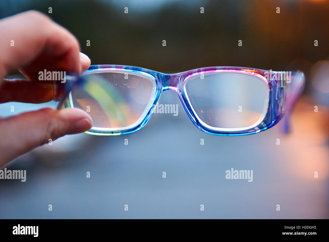 Glasses that simulate the effects alcohol has on vision and co ...