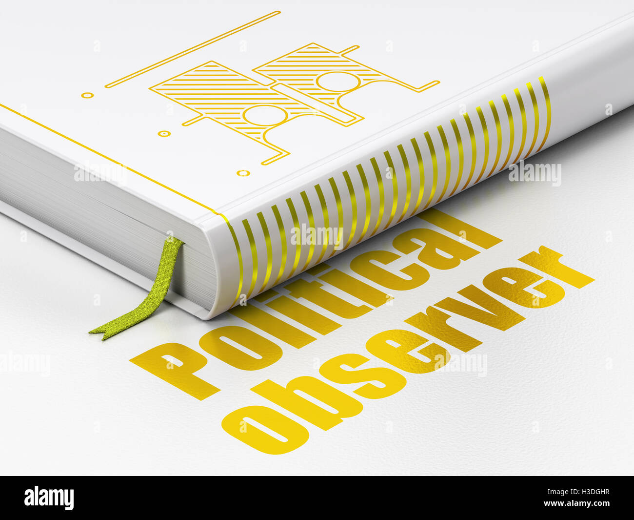 Political concept: book Election, Political Observer on white ...