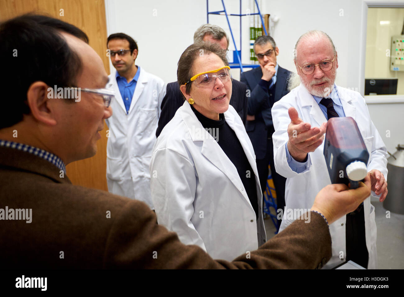 Zhiheng Wu, Chief Science Officer (L), Baroness Kramer, Minister for ...