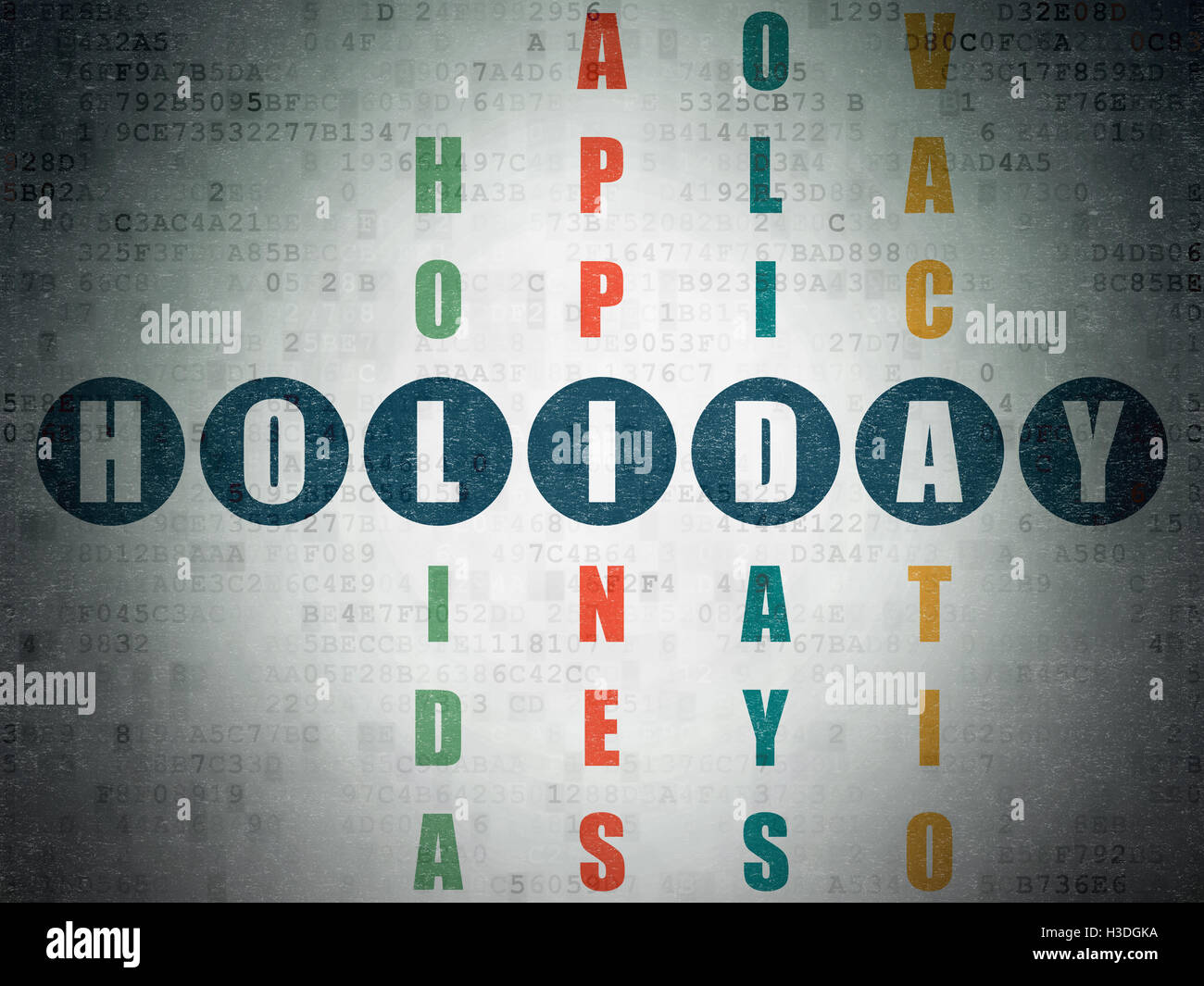 Holiday concept: Holiday in Crossword Puzzle Stock Photo - Alamy