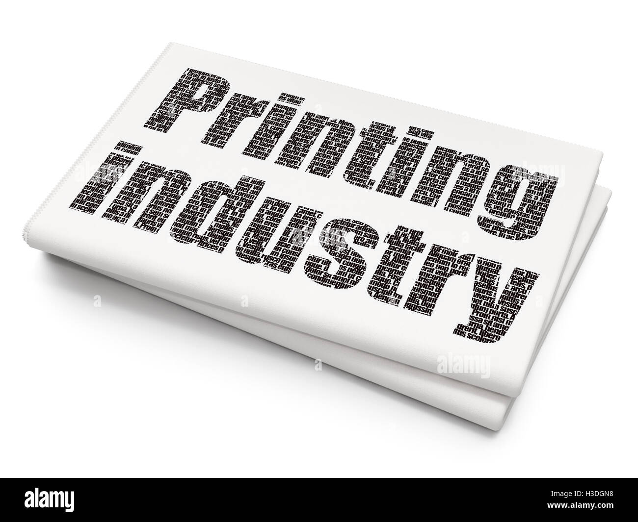 Industry concept: Printing Industry on Blank Newspaper background Stock ...