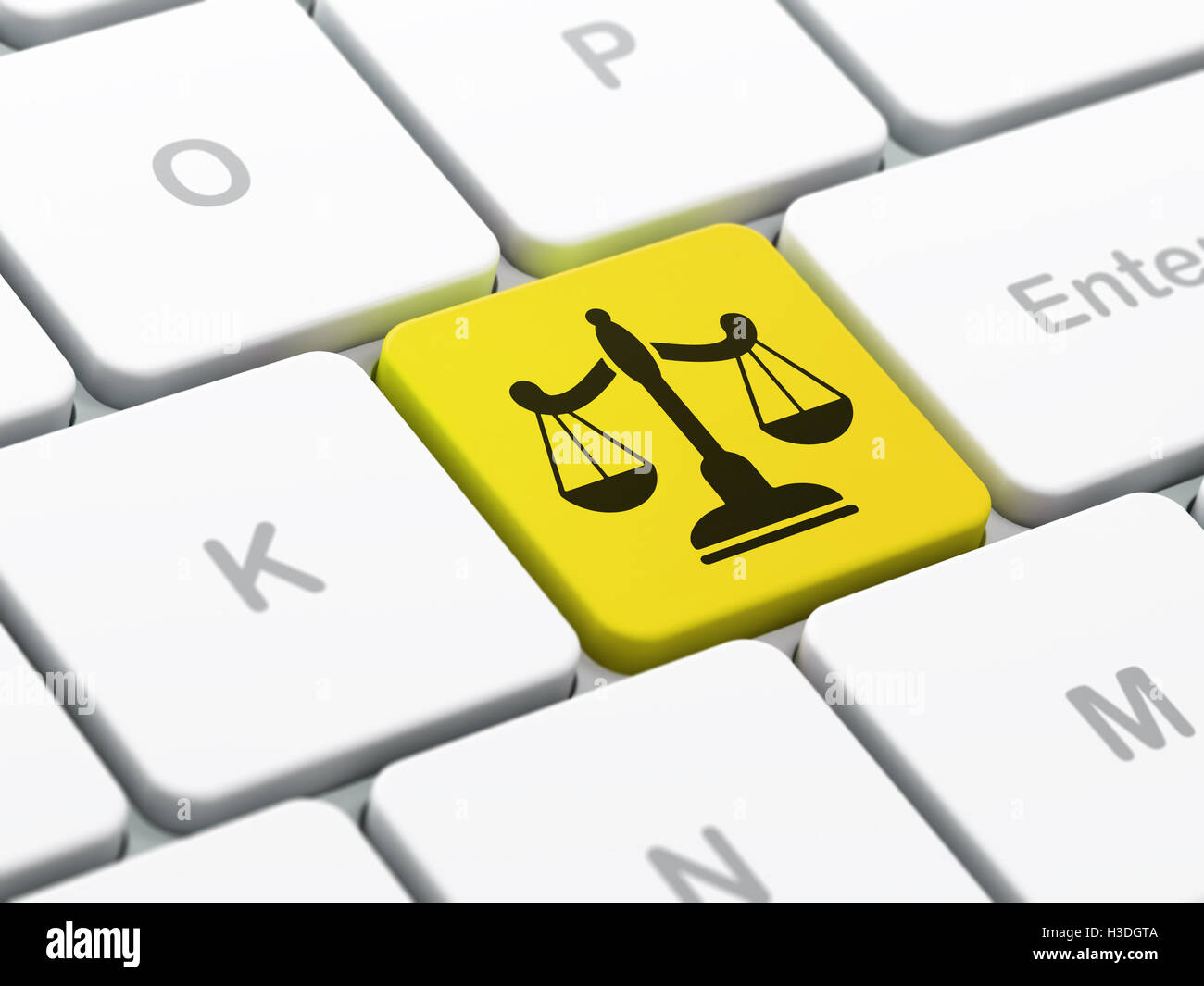 Law concept: Scales on computer keyboard background Stock Photo - Alamy