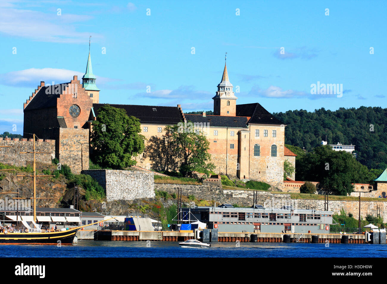 Medieval castle Akershus Fortress in Oslo. Norway Stock Photo - Alamy