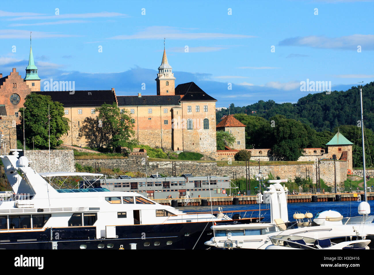Medieval castle Akershus Fortress in Oslo. Norway Stock Photo - Alamy