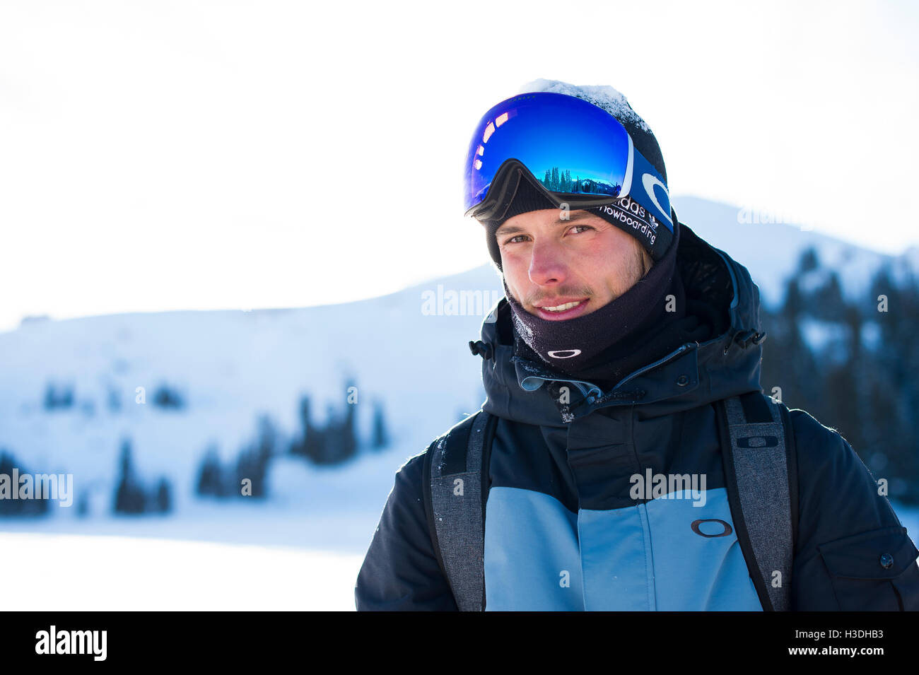 Portrait of a snowboarder Stock Photo - Alamy