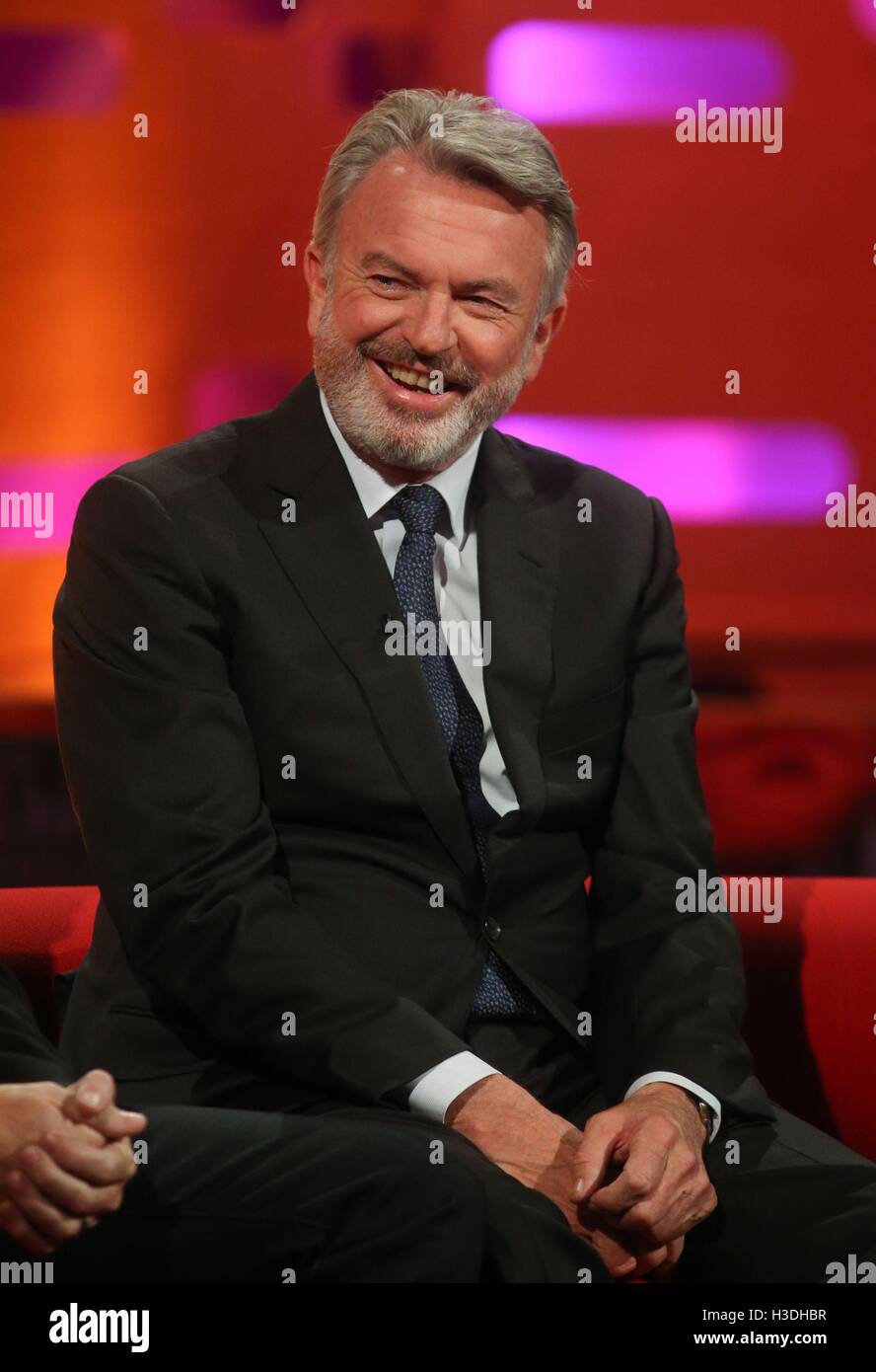 Sam Neill during filming of The Graham Norton Show at the London ...