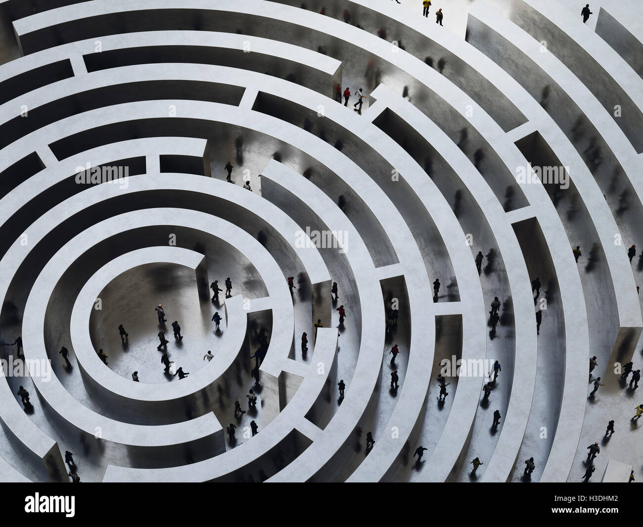 Complicated maze. 3D Rendering Stock Photo - Alamy
