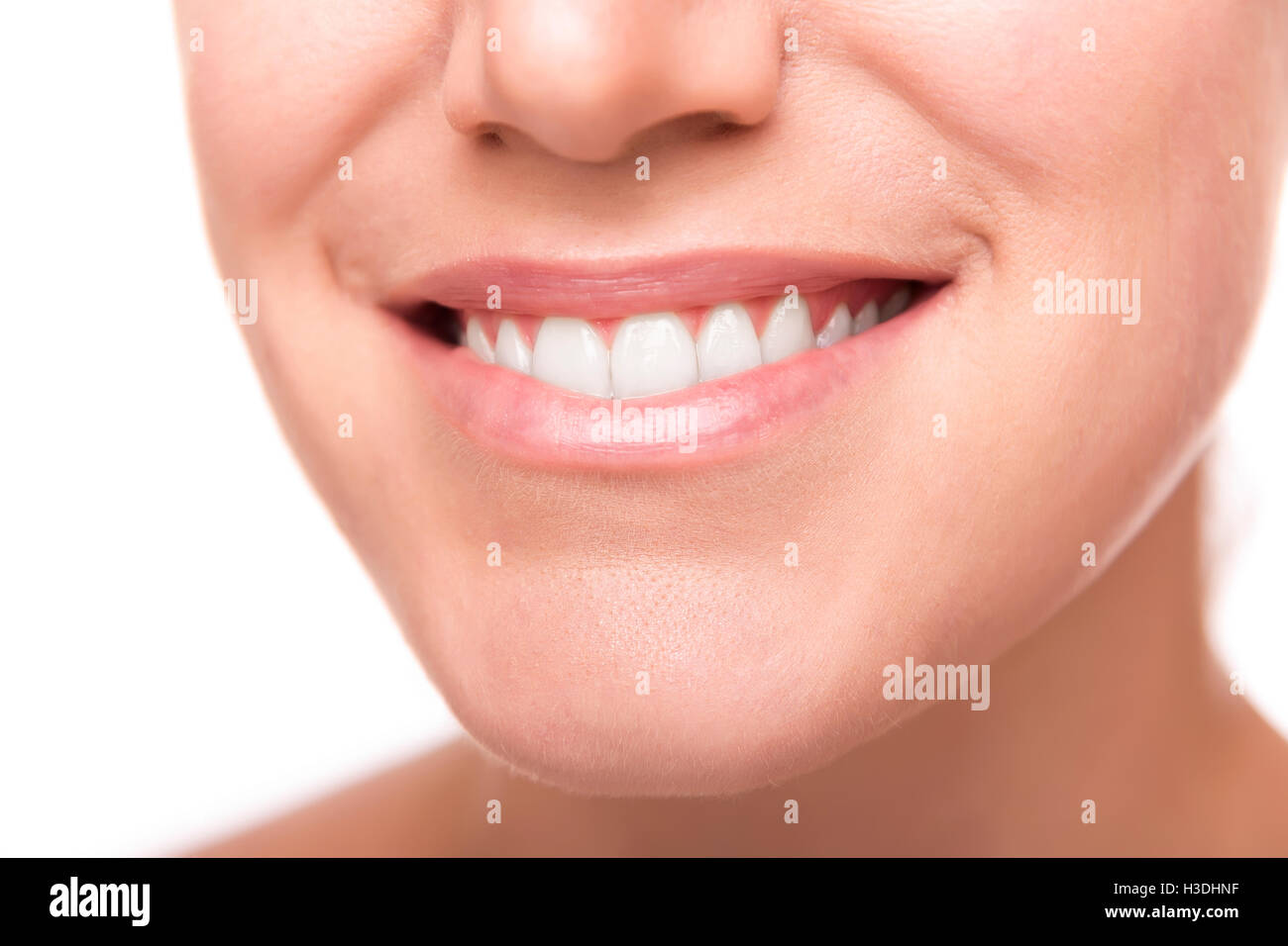 Smile with white healthy teeth. Close Up photo Stock Photo - Alamy