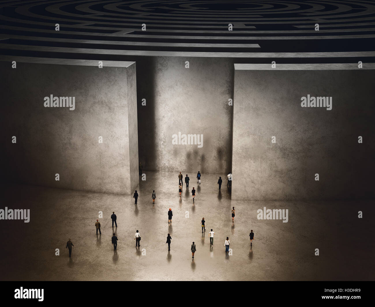 Entrance 3d maze hi-res stock photography and images - Alamy