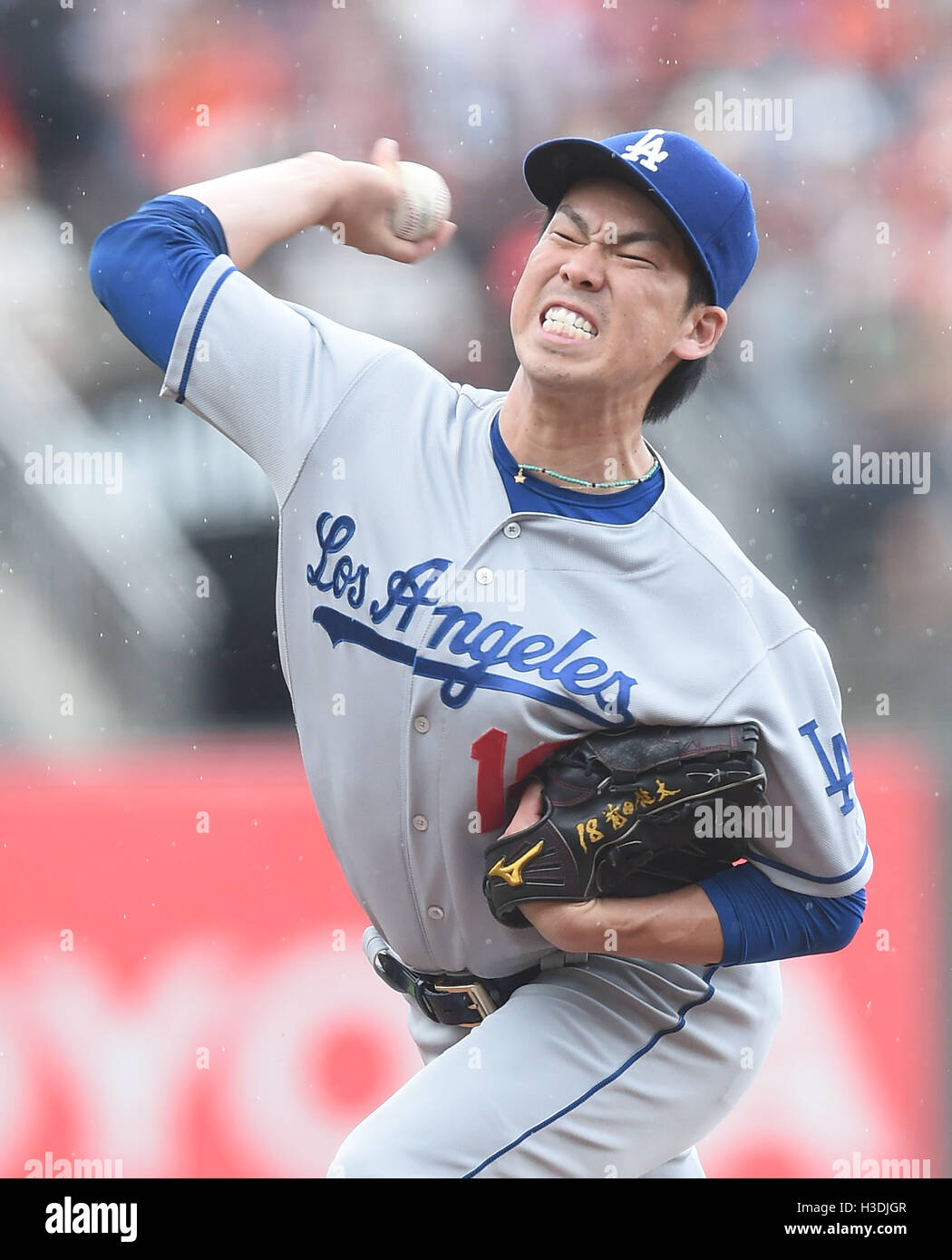 San Francisco, California, USA. 2nd Oct, 2016. Kenta Maeda (Dodgers ...