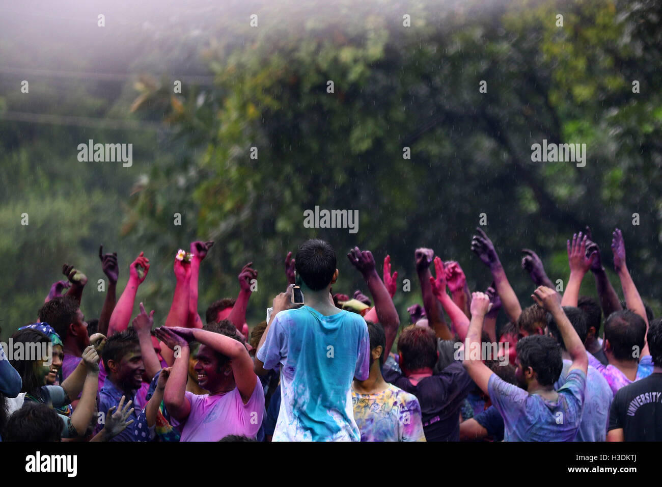Dhaka 06 October 2016. Dhaka University student celebrate rag day at ...
