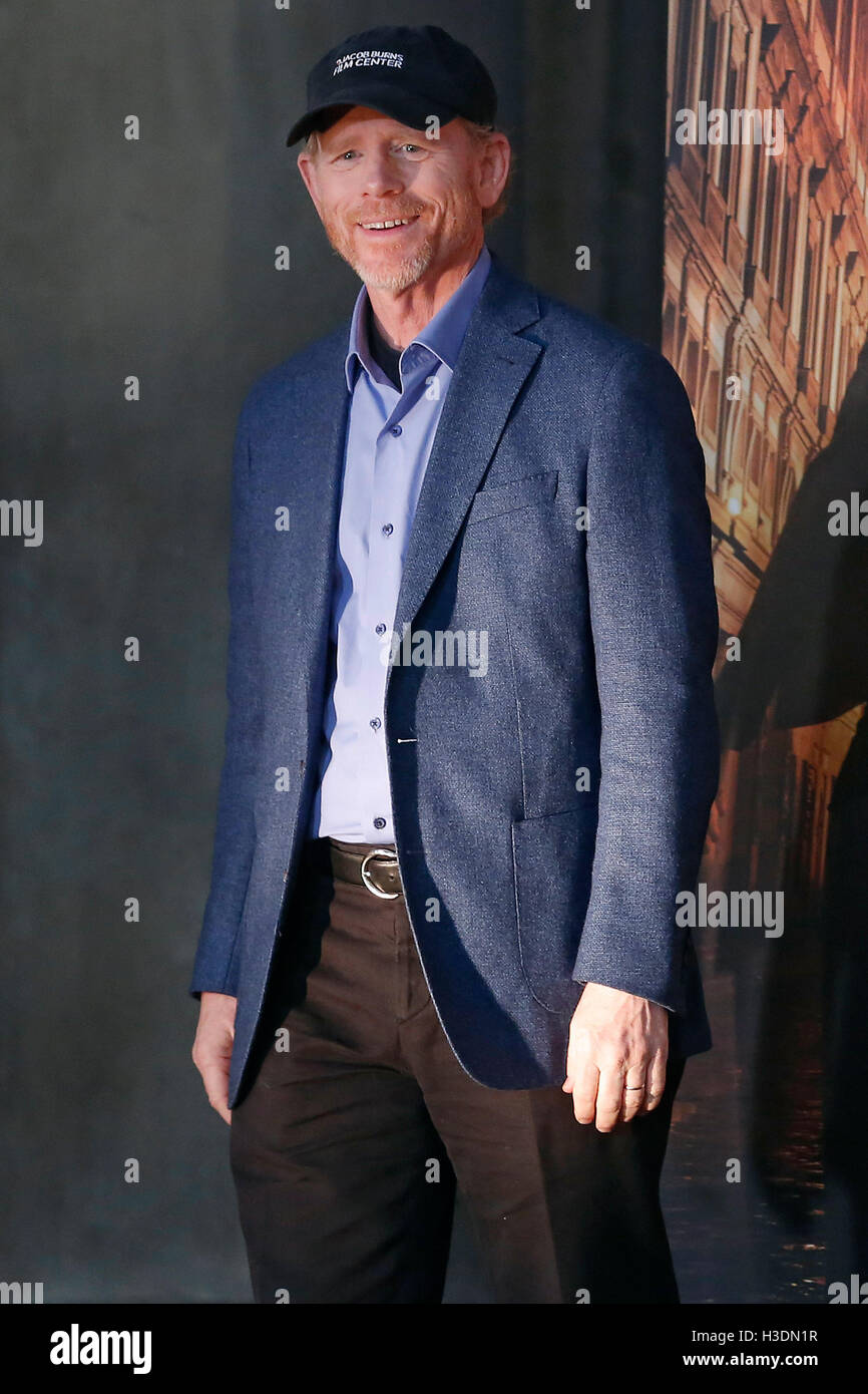 Florence, Italy. 6th October, 2016. Ron Howard Florence 6th October ...
