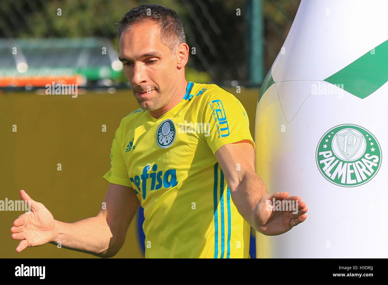 SÃO PAULO, SP - 06.10.2016: TREINO DO PALMEIRAS - Pictured goalkeeper ...