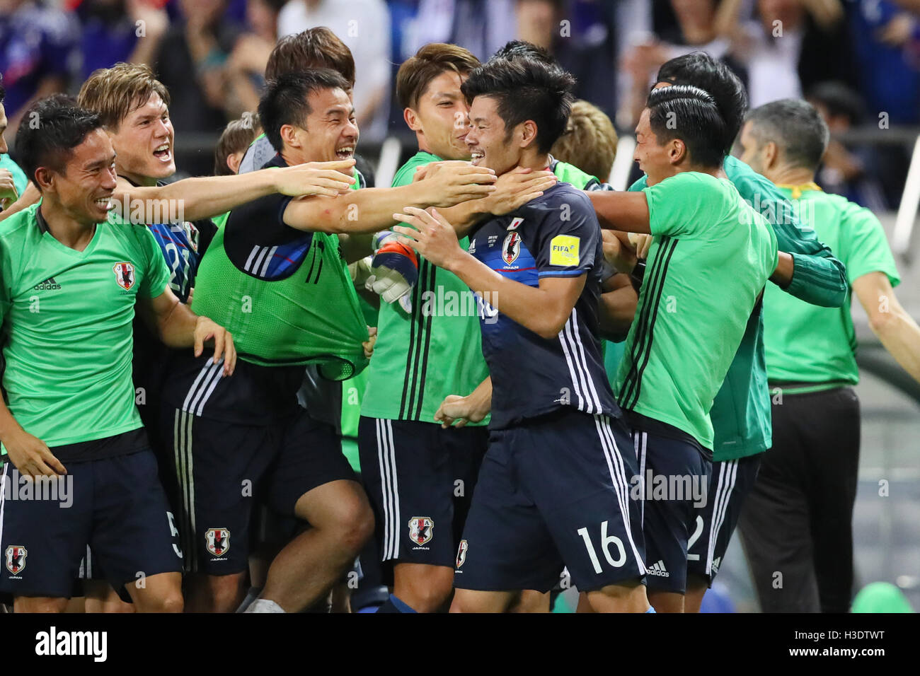 Saitama Stadium 2002, Saitama, Japan. 6th Oct, 2016. Japan team group ...