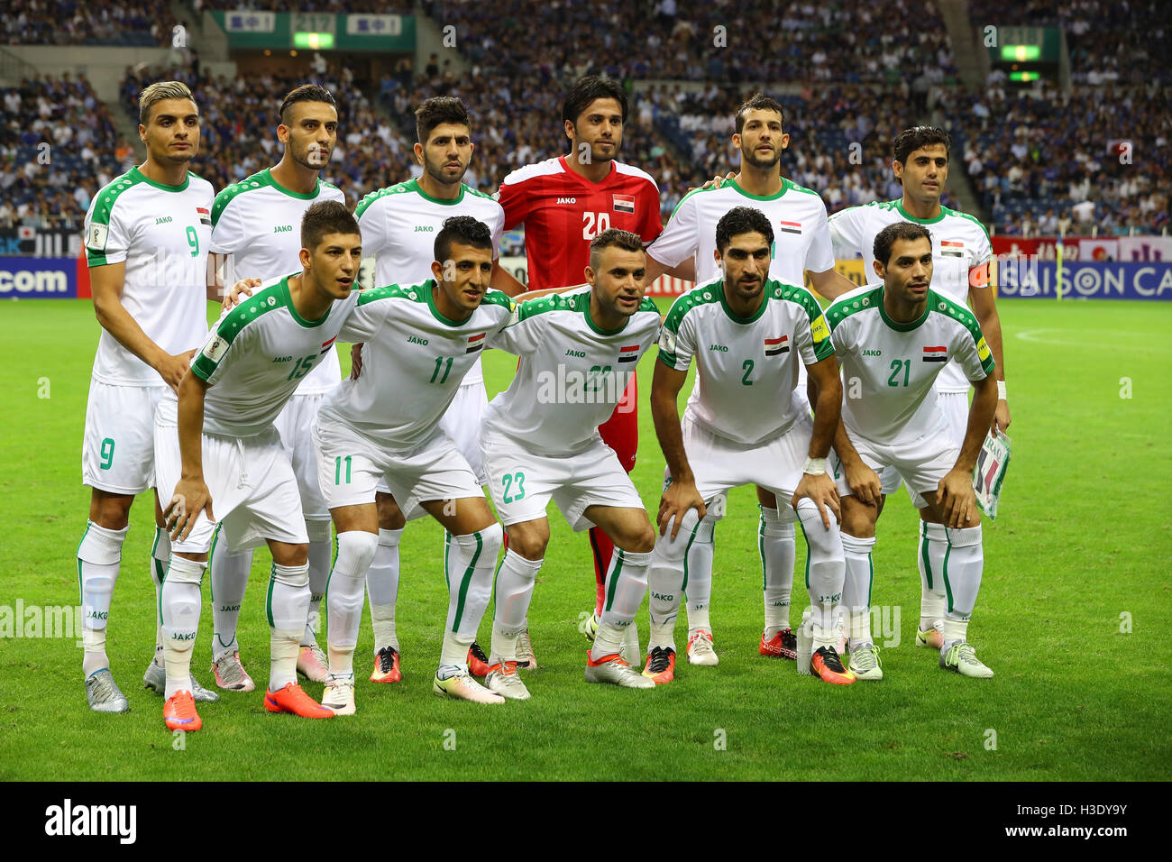 Saitama, Japan. 6th Oct, 2016. Iraq team group line-up (IRQ) Football ...