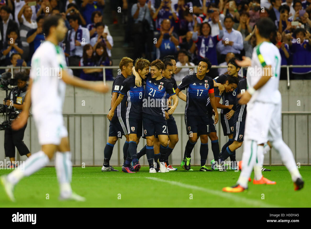 Saitama, Japan. 6th Oct, 2016. Japan team group (JPN) Football/Soccer ...