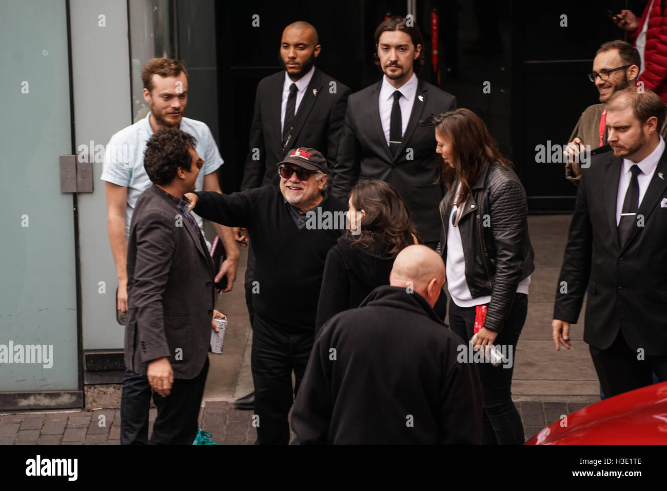 London, UK. 7th October, 2016. Danny DeVito leaving BFI Film Festival ...
