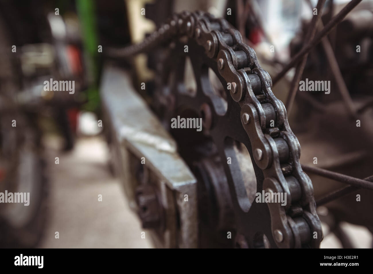 Chain of motorcycle Stock Photo - Alamy