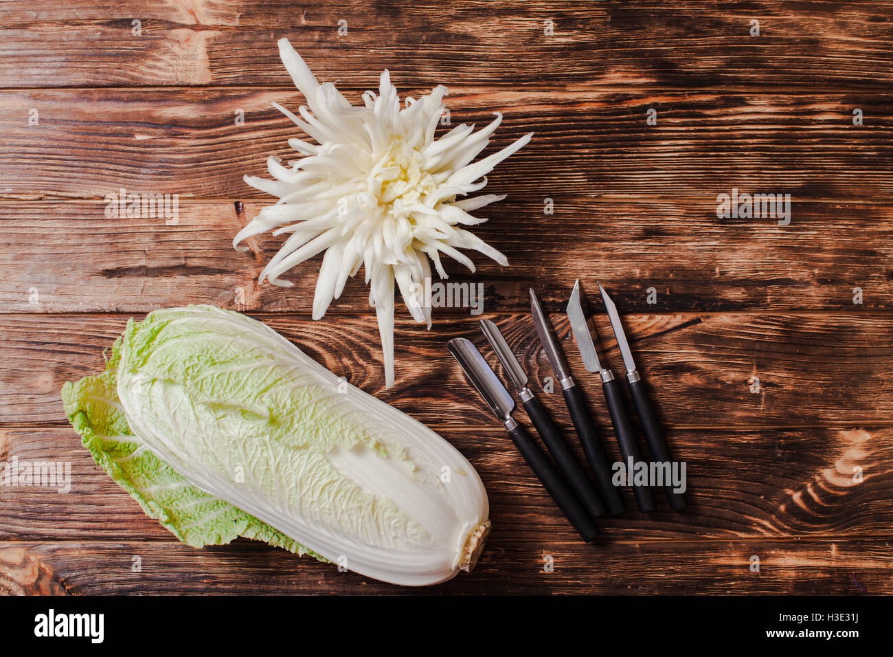 Chinese cabbage carving Stock Photo - Alamy