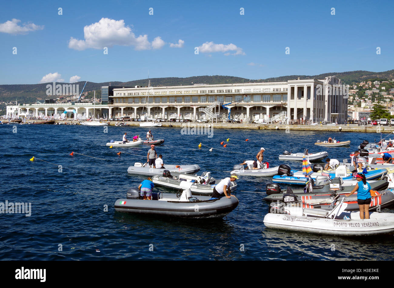 Trieste, Molo Bersaglieri, large jetty Stock Photo - Alamy