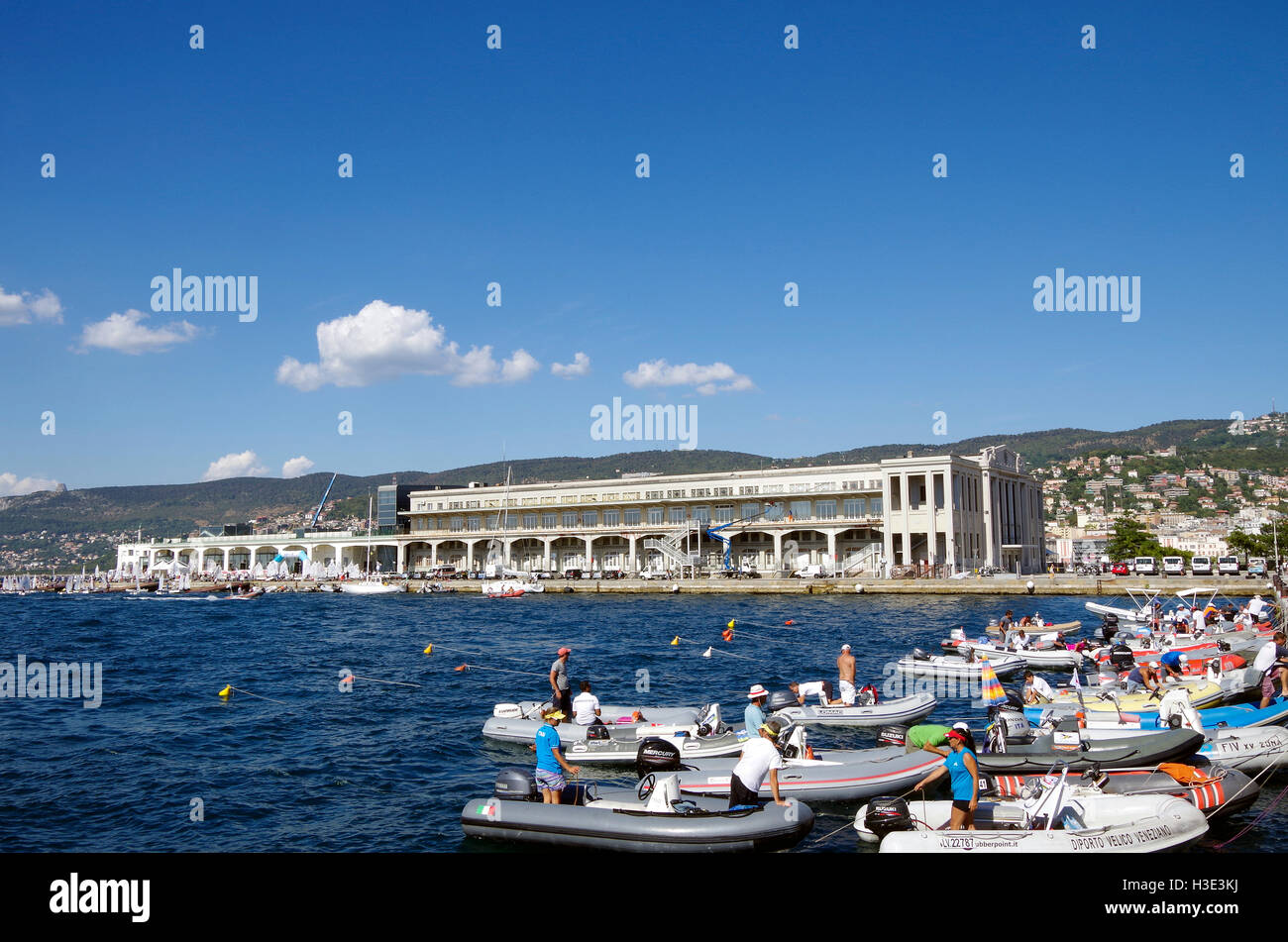 Trieste, Molo Bersaglieri, large jetty Stock Photo - Alamy