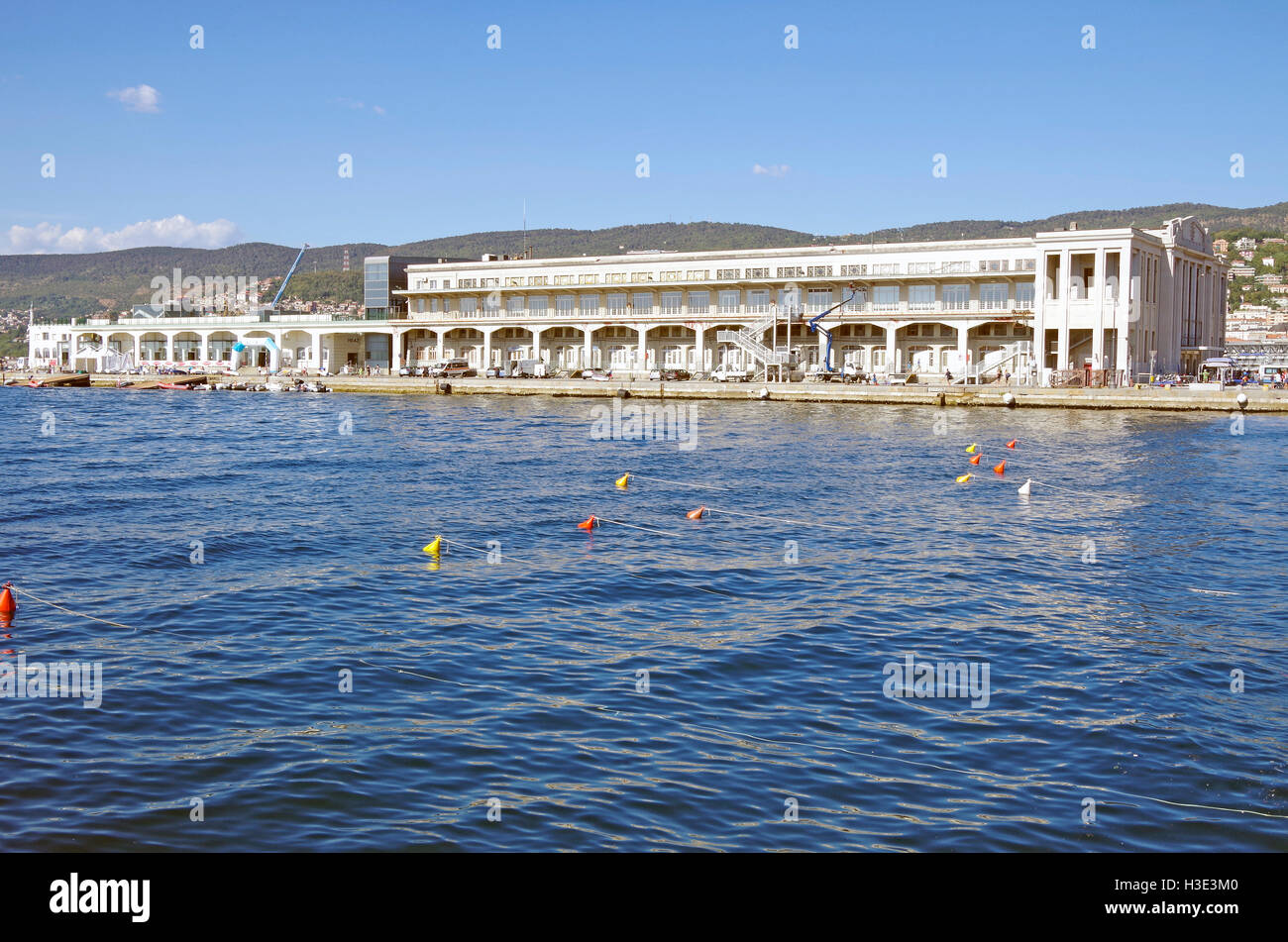 Trieste, Molo Bersaglieri, large jetty Stock Photo - Alamy