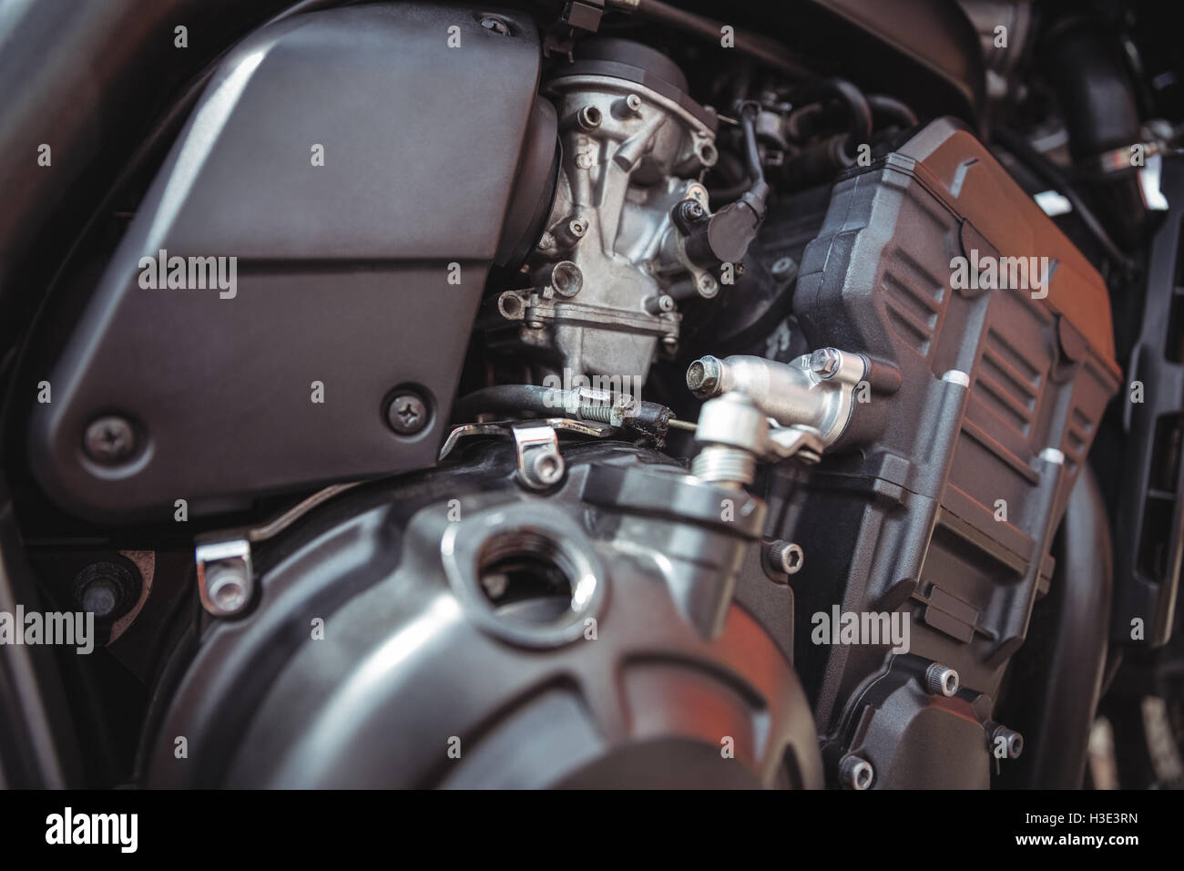 Close-up of motorbike engine Stock Photo - Alamy
