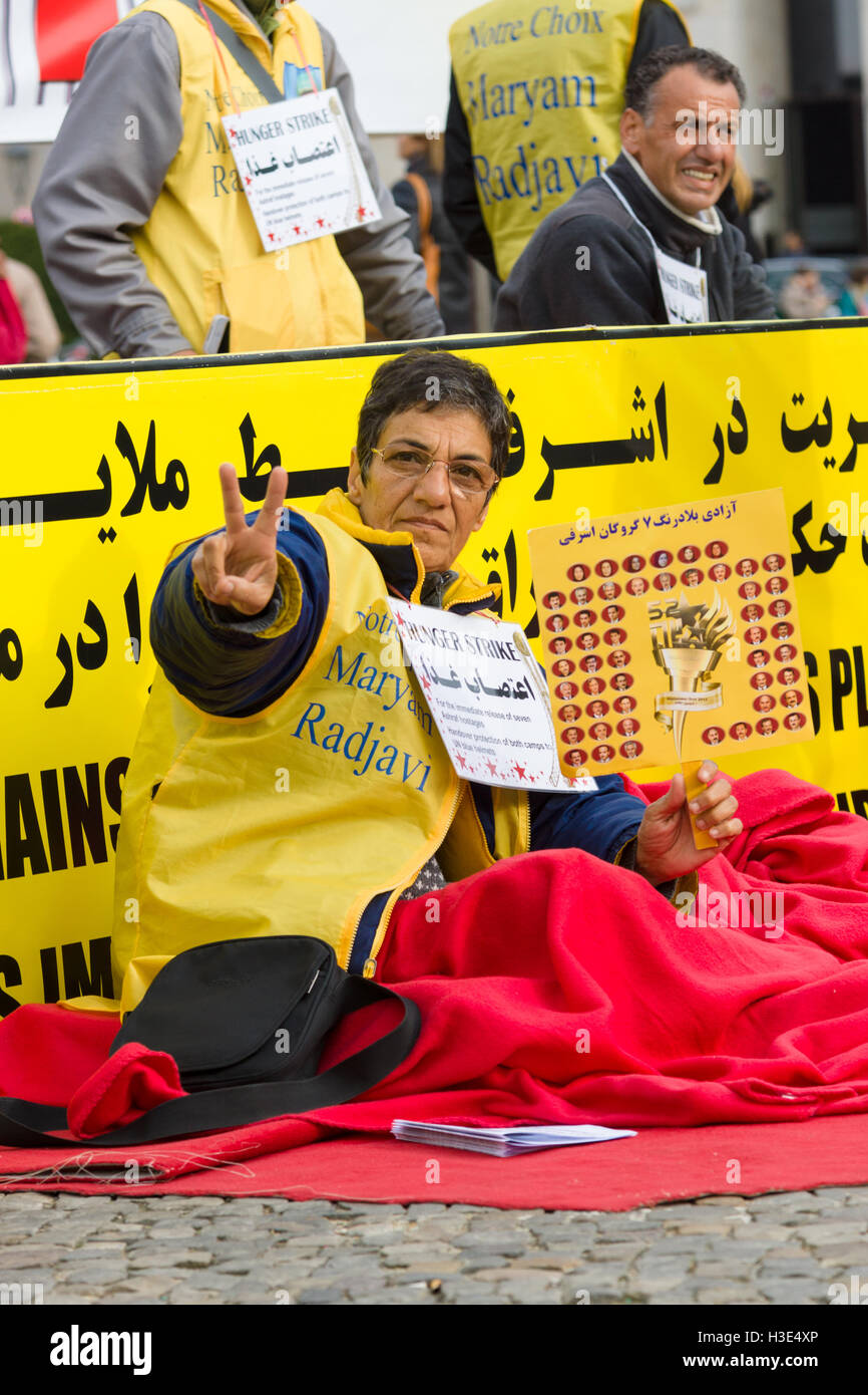 The action Iranian dissidents in front of the Brandenburg Gate in ...