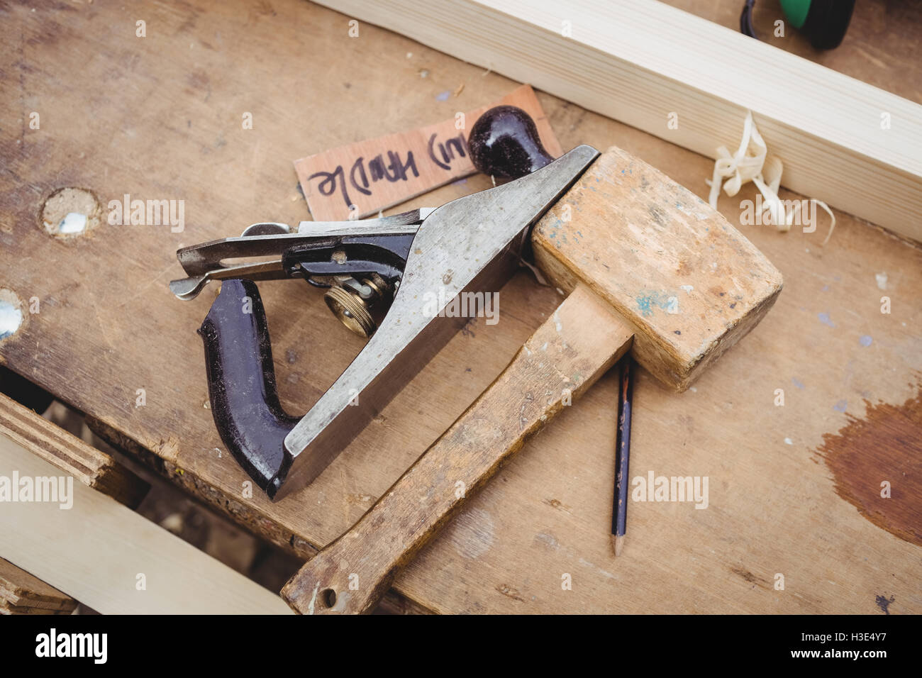 Hand plane wooden plank hi-res stock photography and images - Alamy