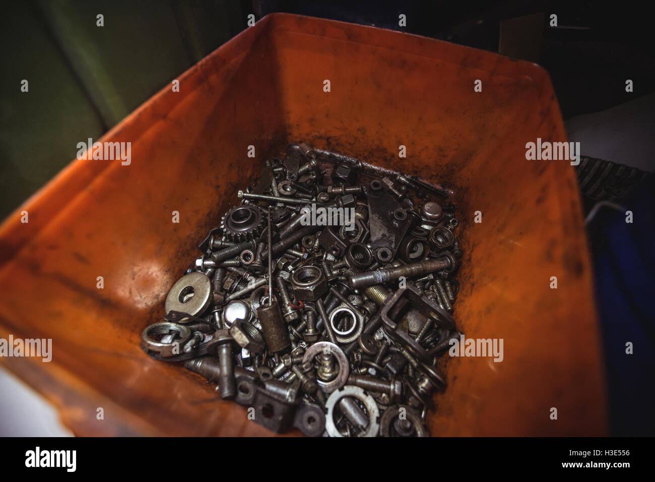 Various nuts in container Stock Photo - Alamy