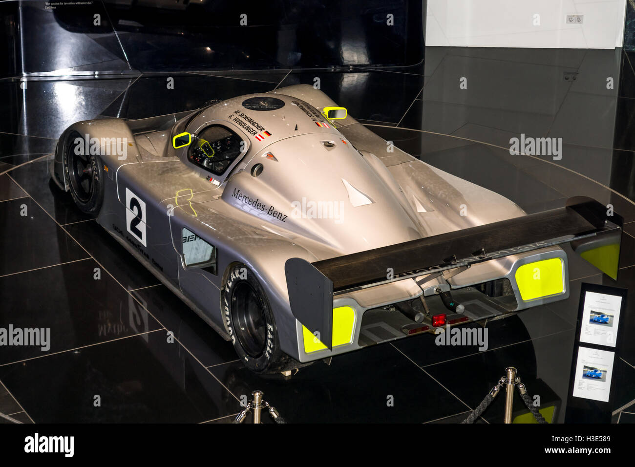 Showroom. The sports-prototype racing car Sauber Mercedes C291 ...