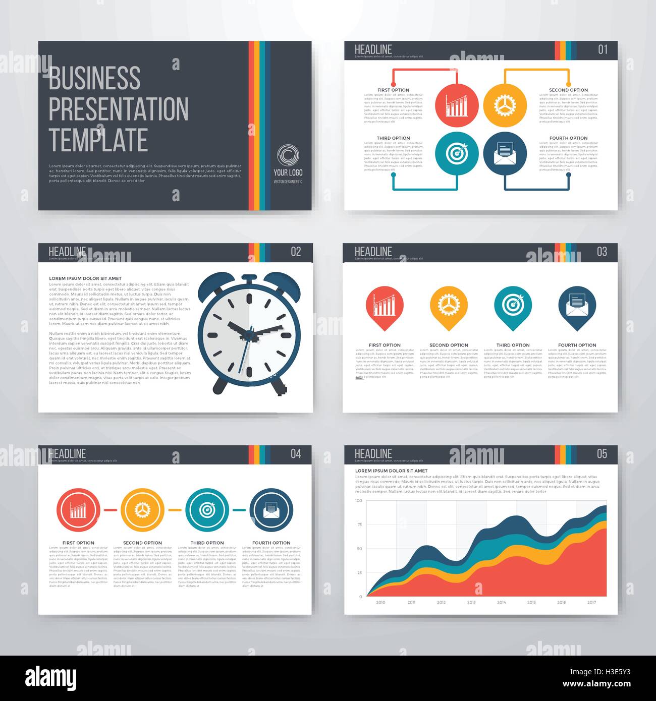 Infographics presentation template flat design Stock Vector Image & Art ...