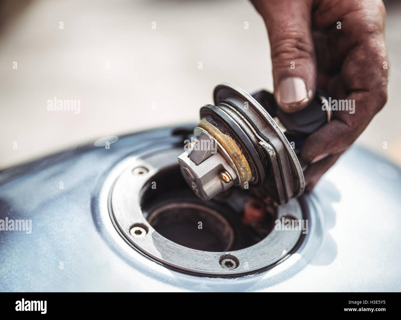 Motor bike fuel tank hi-res stock photography and images - Alamy