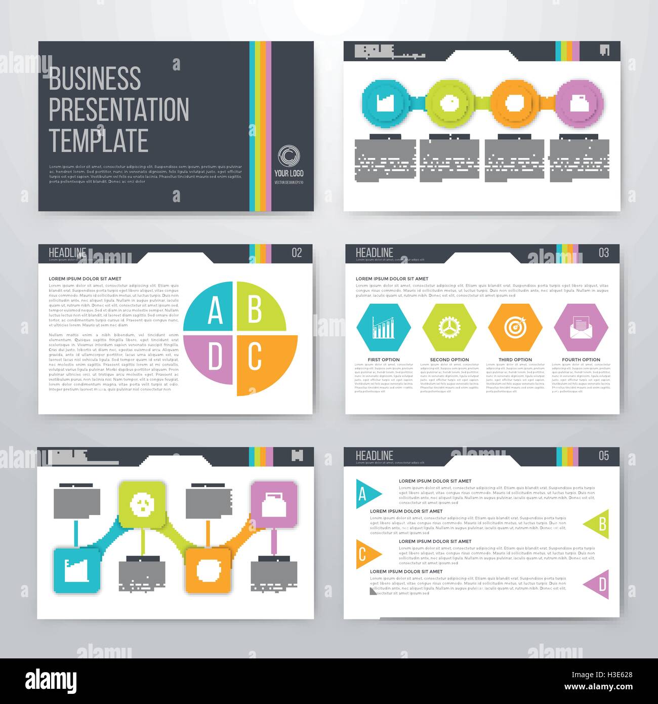 Infographics presentation template flat design Stock Vector Image & Art ...