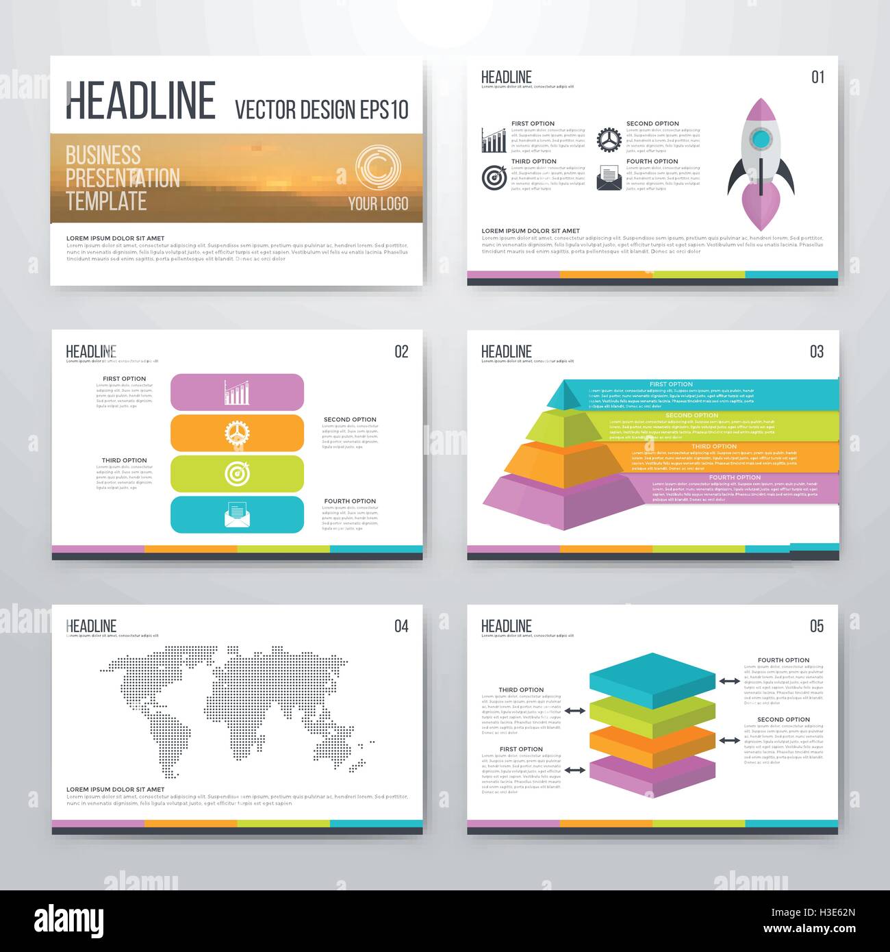 Infographics presentation template flat design Stock Vector Image & Art ...