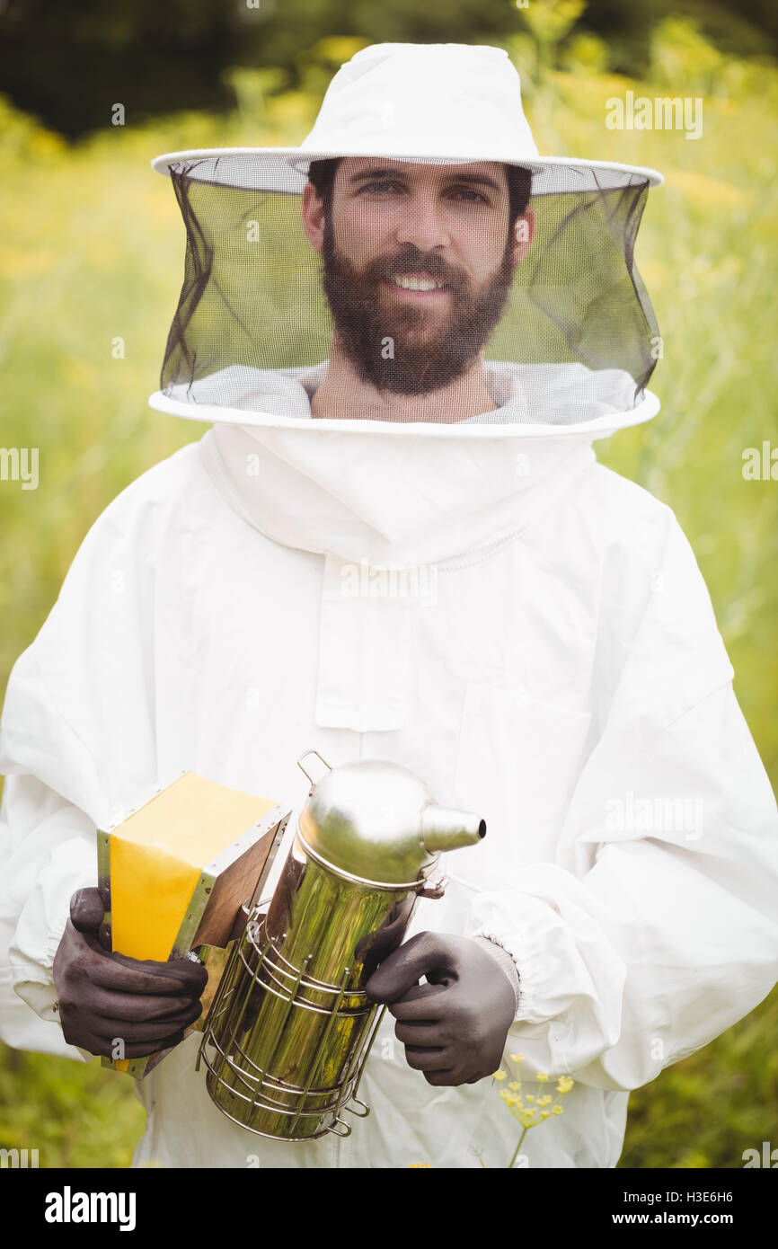 Portrait smiling caucasian male beekeeper hi-res stock photography and ...