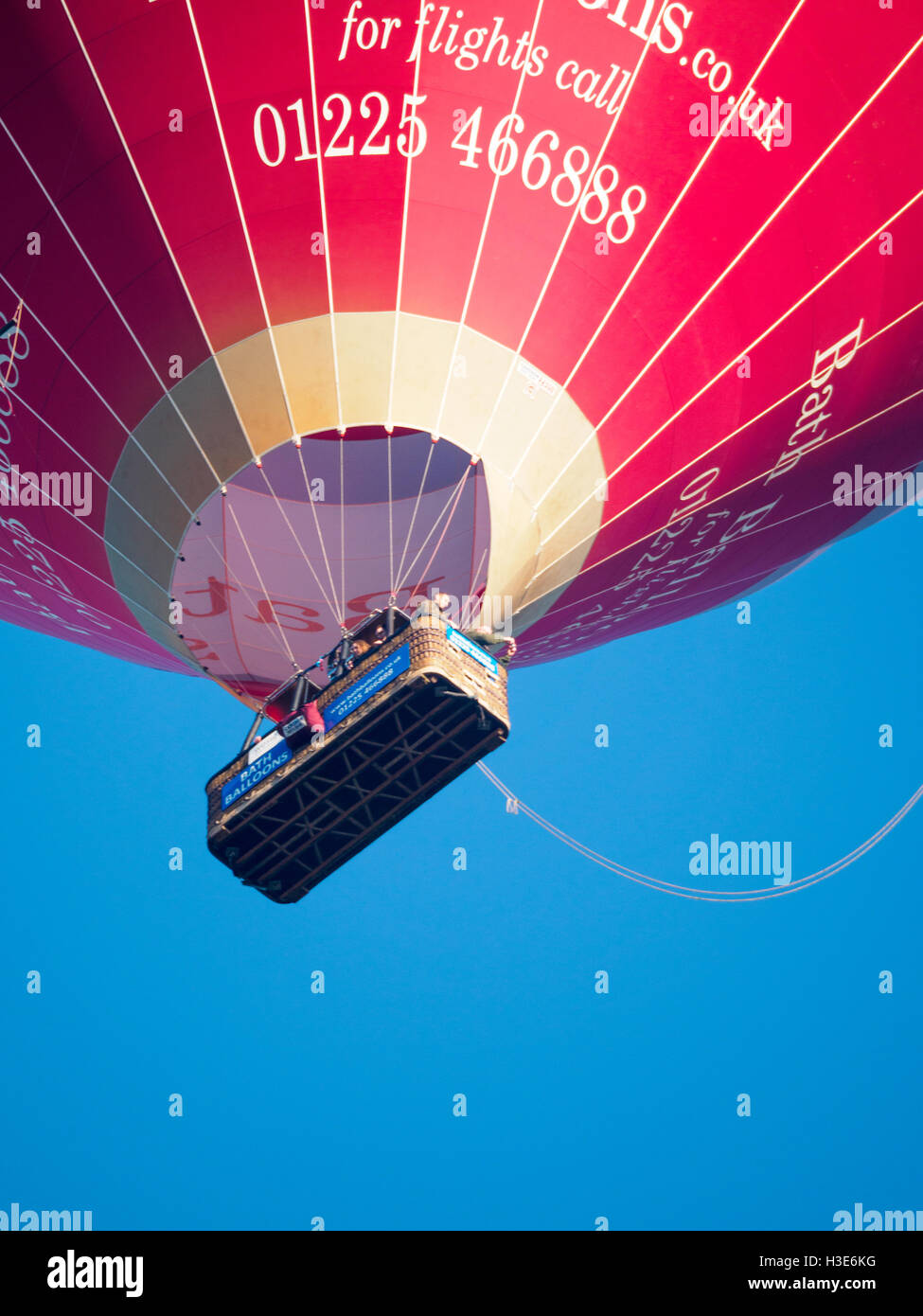 Hot Air Balloon Flying over Bath Stock Photo - Alamy