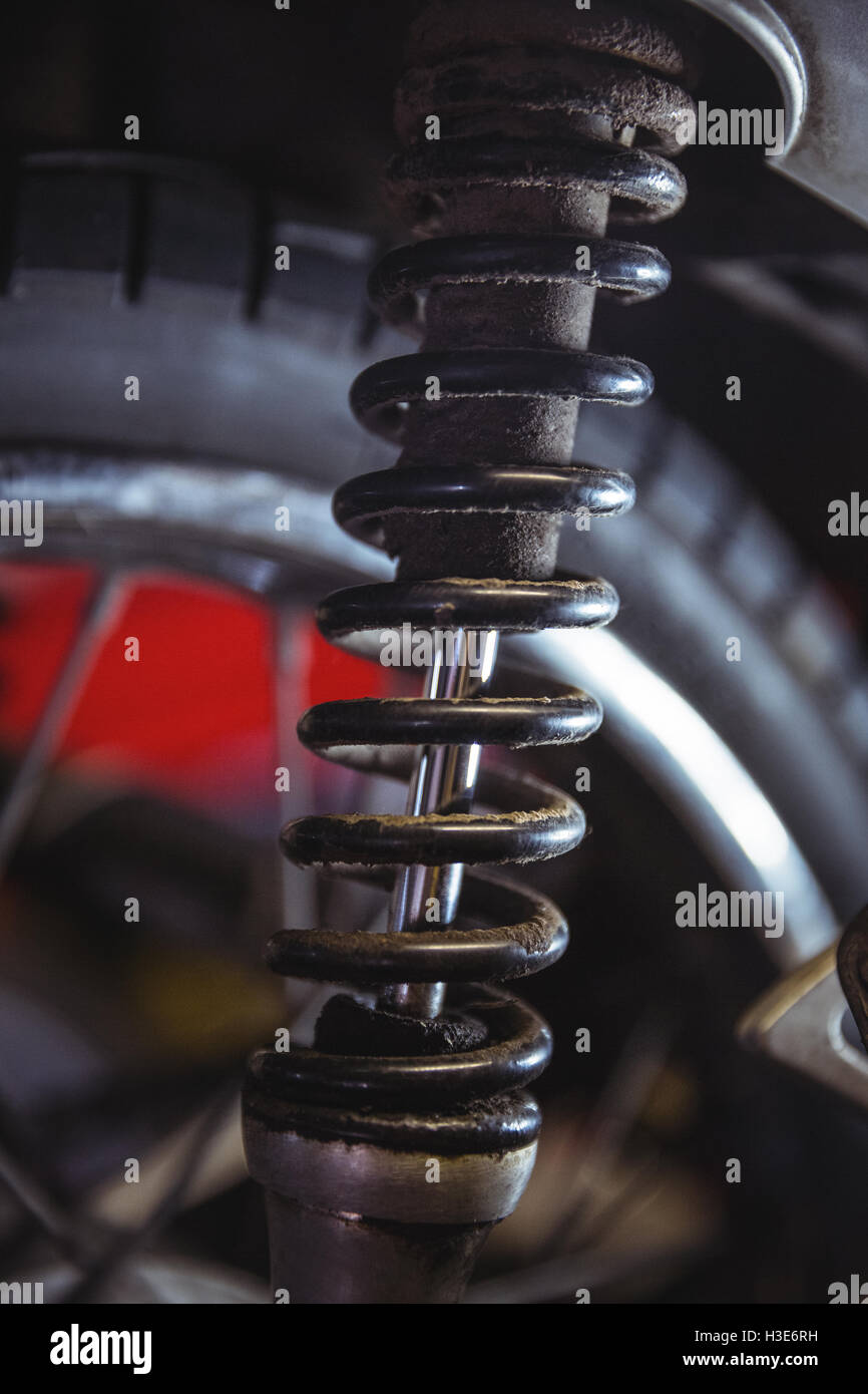 Shock absorber of motorbike Stock Photo - Alamy