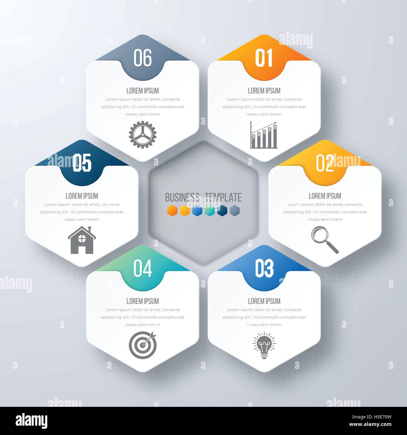 Vector illustration infographics six options Stock Vector Image & Art ...