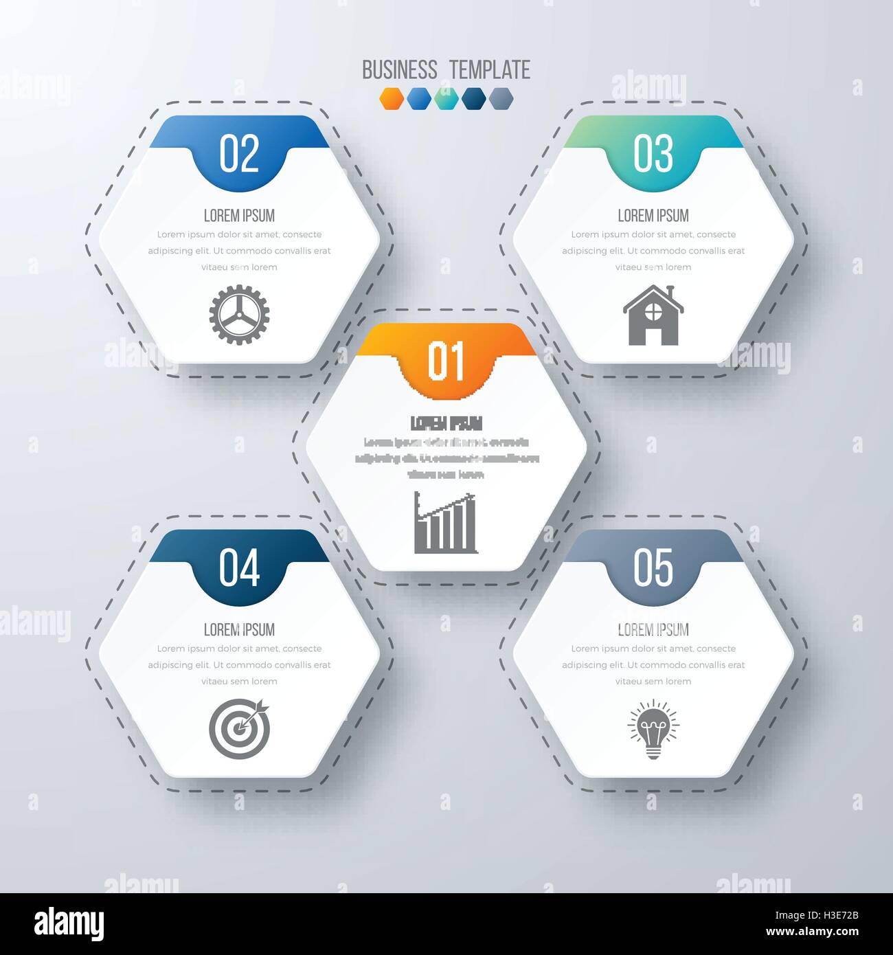 Vector illustration infographics five options Stock Vector Image & Art ...