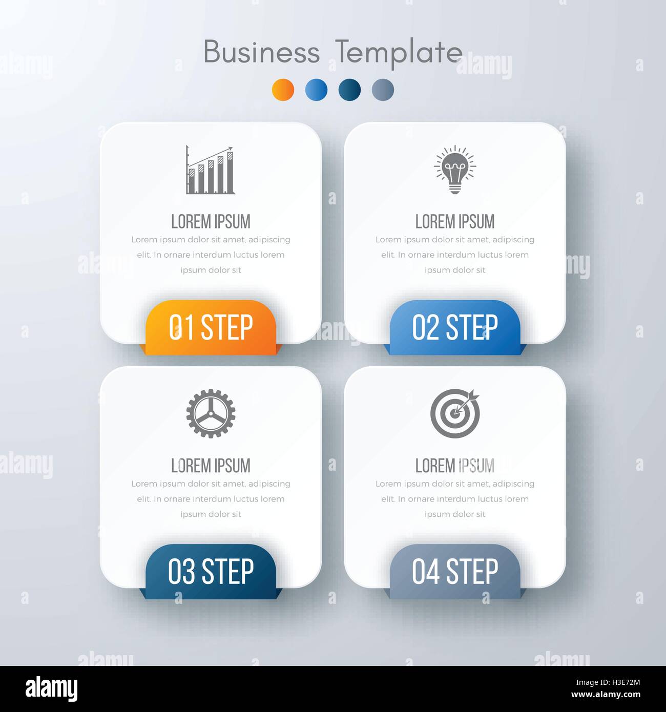 Vector illustration of four square infographics Stock Vector Image ...