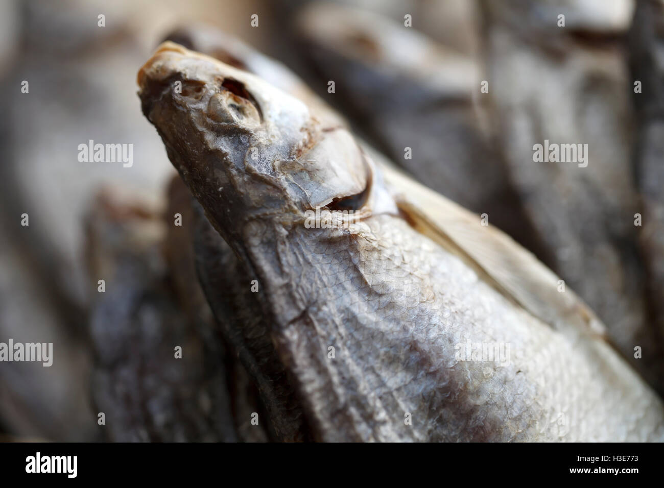 dried fish close up background eating seafood Stock Photo - Alamy