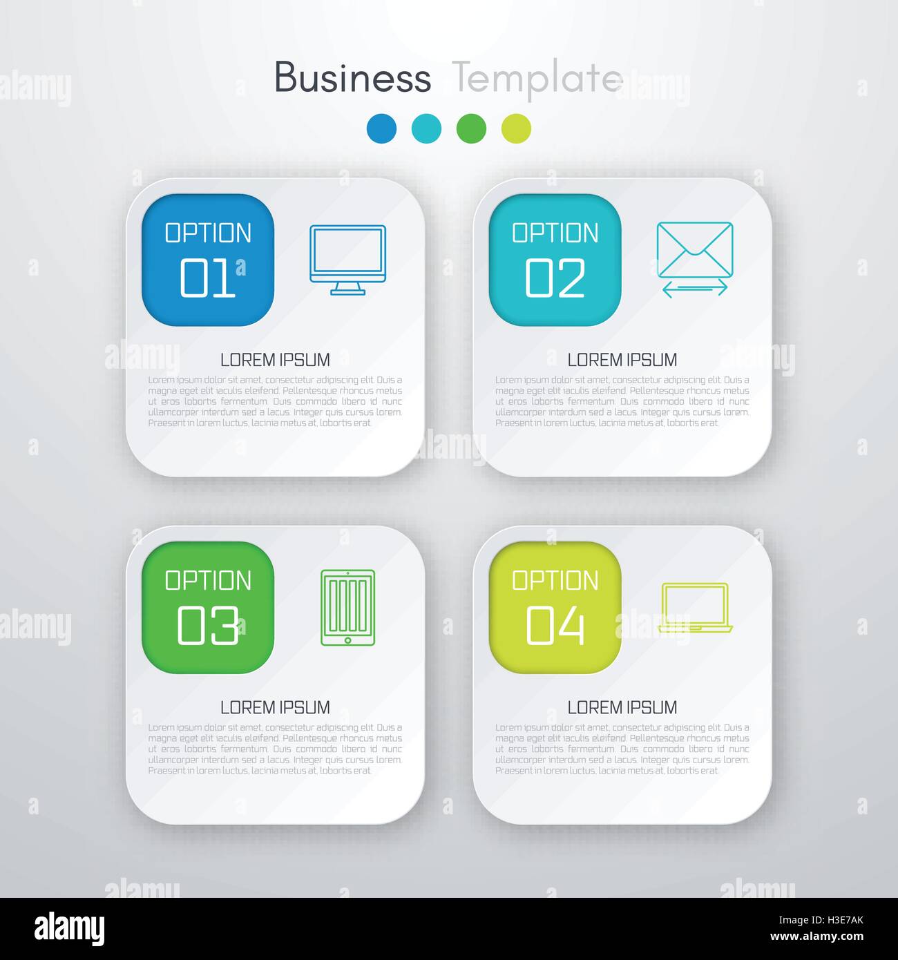 Vector illustration of four square infographics Stock Vector Image ...