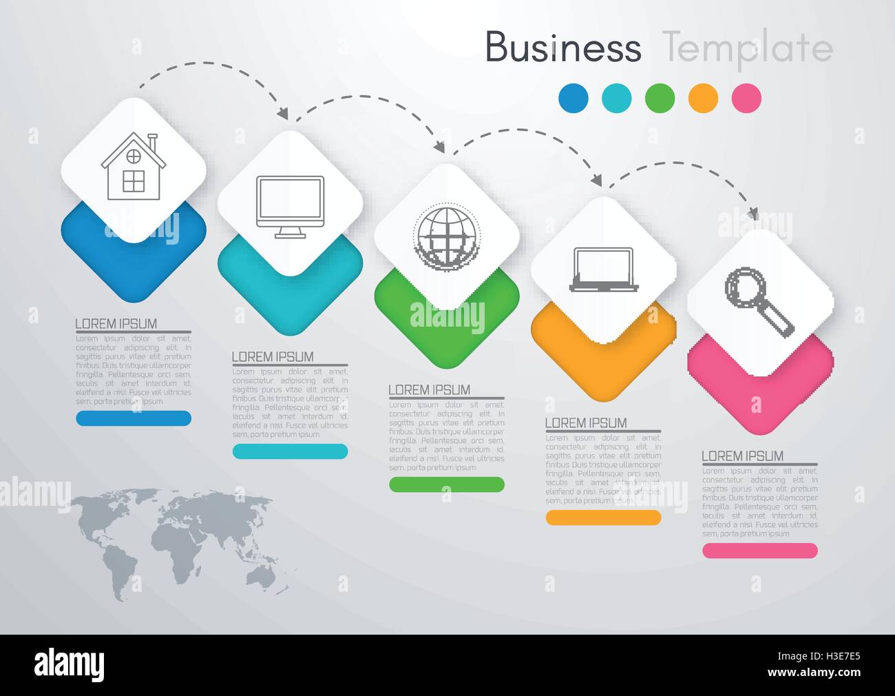 Vector illustration infographic five options Stock Vector Image & Art ...