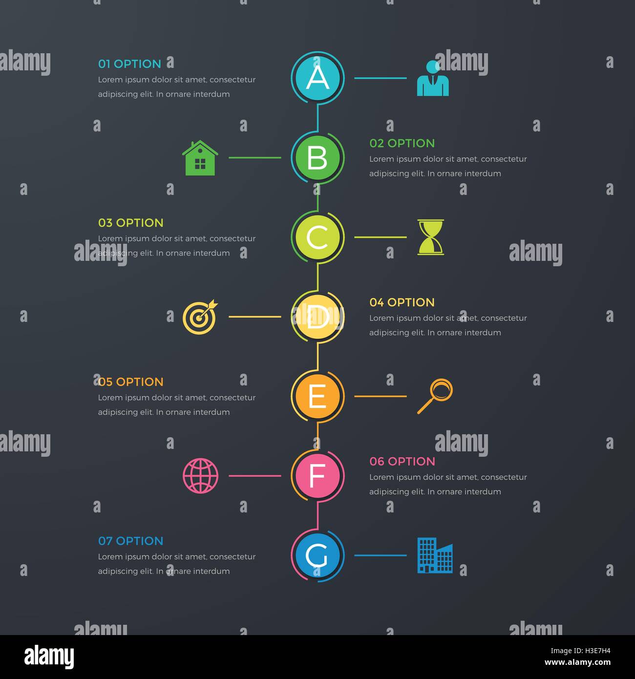 infographics timeline seven options Stock Vector Image & Art - Alamy