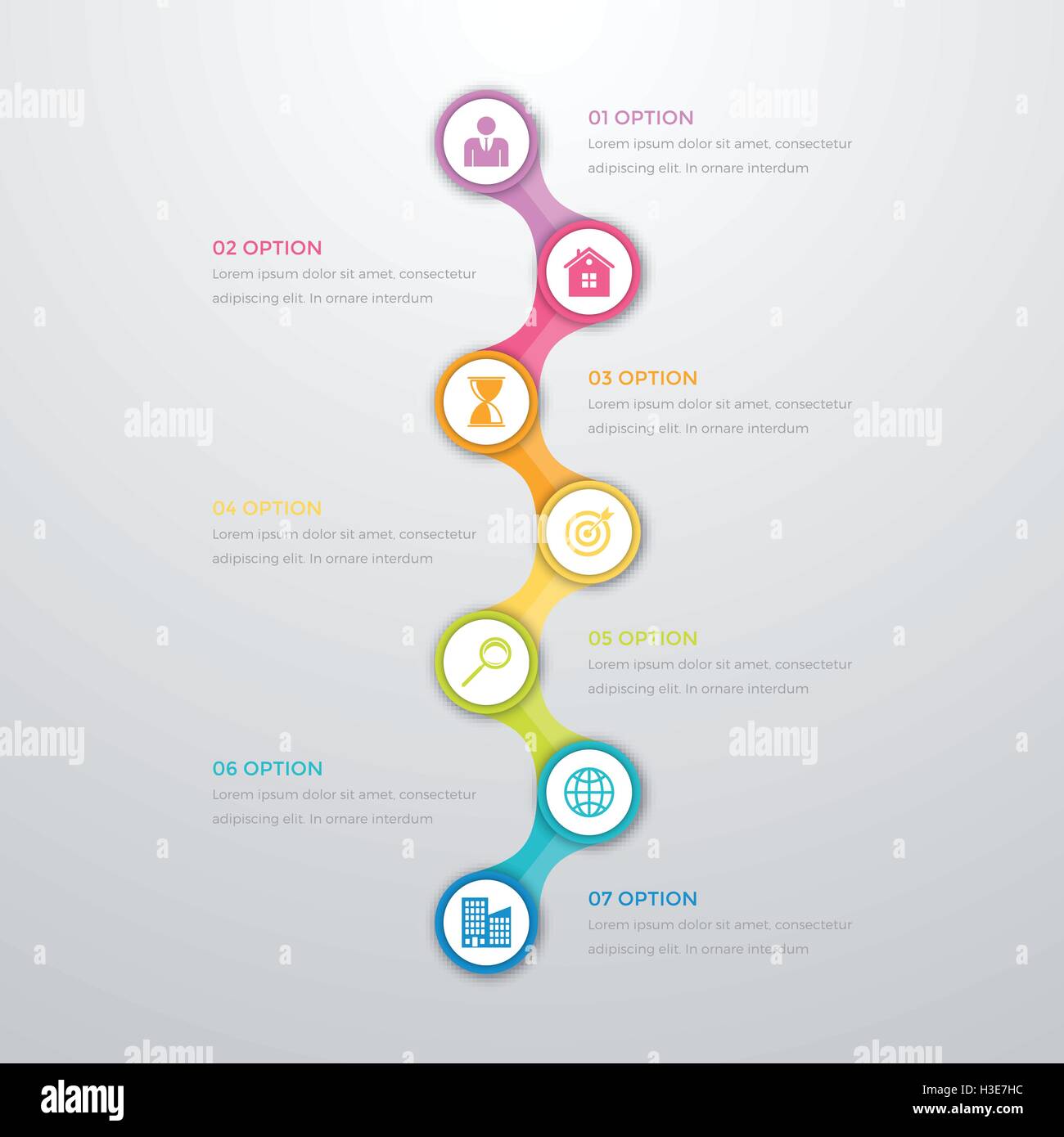 infographics timeline seven options Stock Vector Image & Art - Alamy