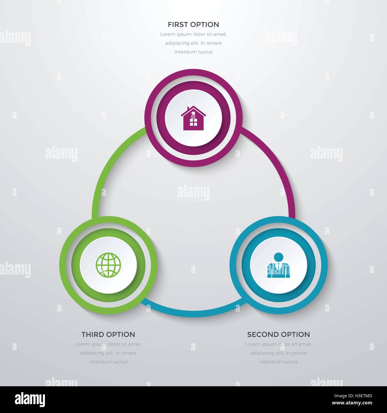 infographics three options Stock Vector Image & Art - Alamy