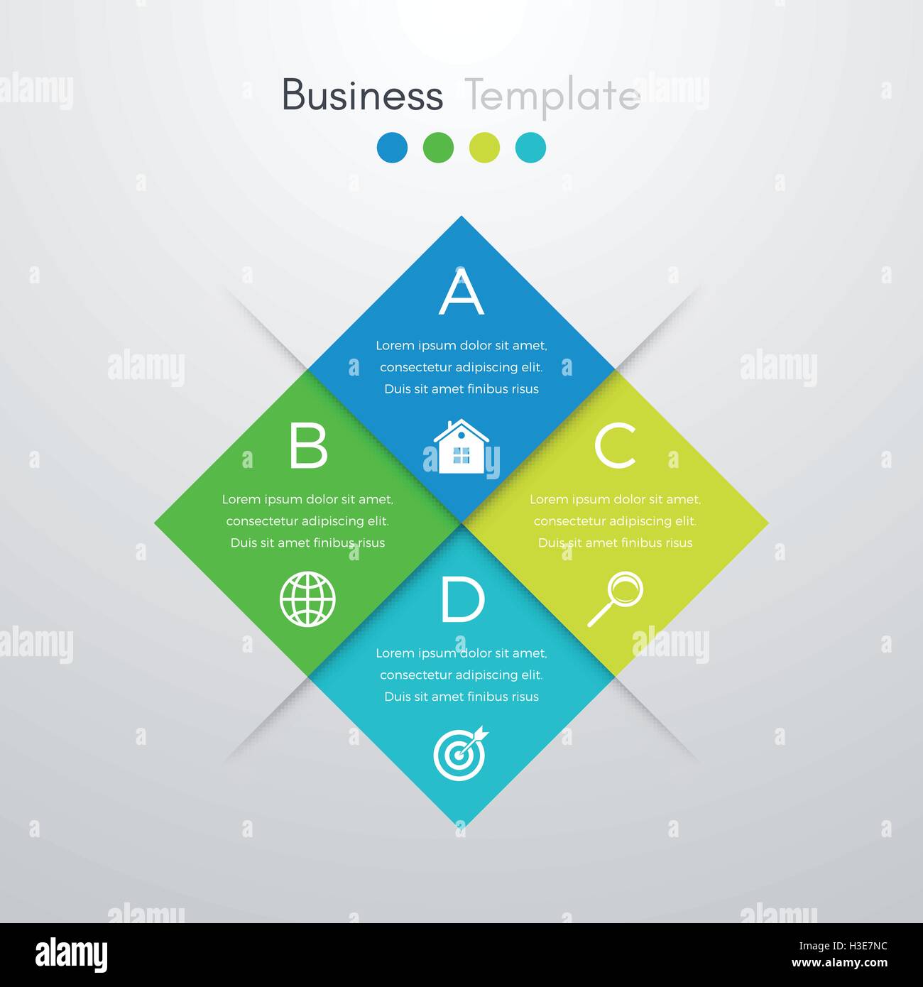 Vector illustration of four square infographics Stock Vector Image ...