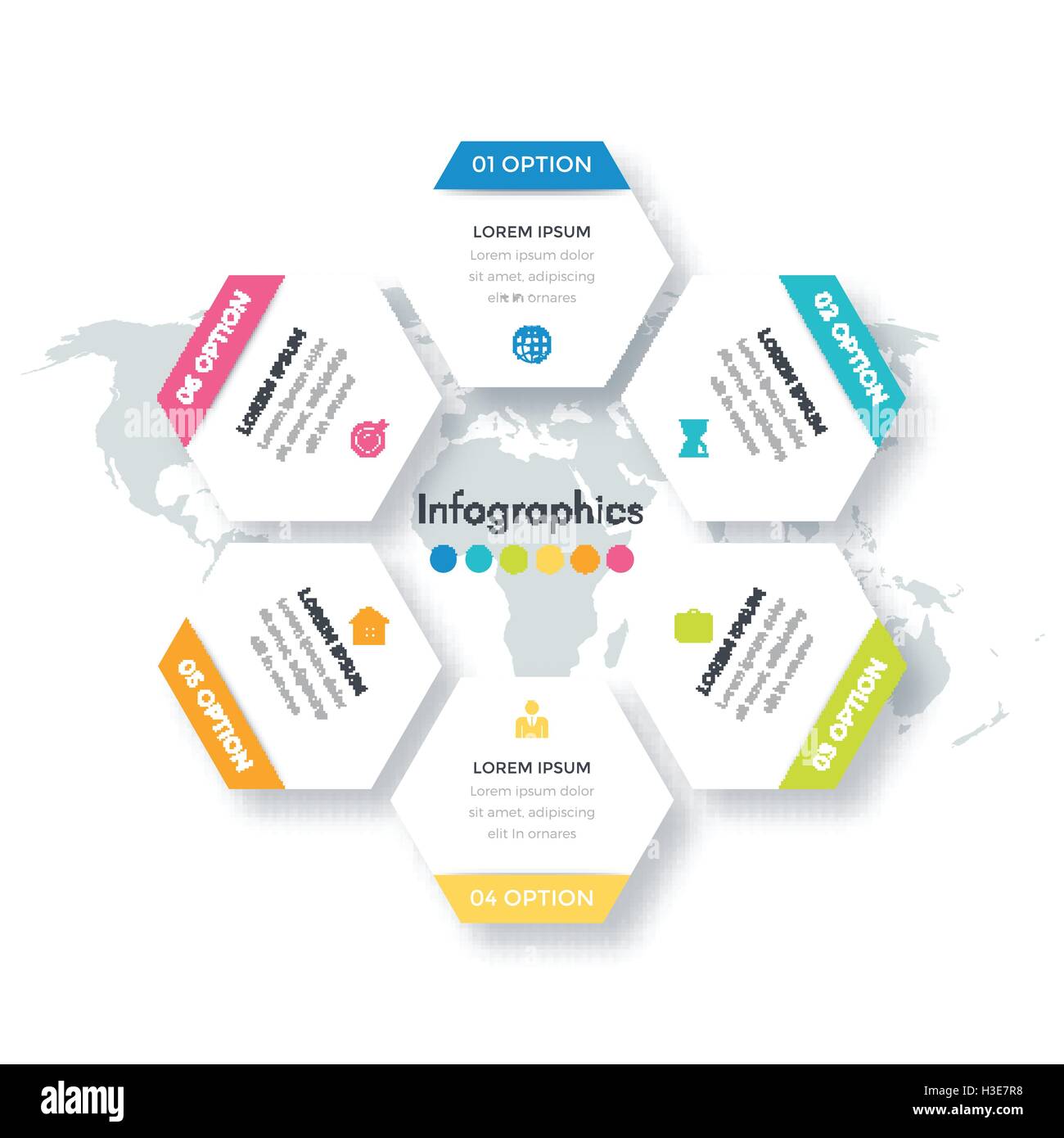 Vector illustration infographics six options Stock Vector Image & Art ...