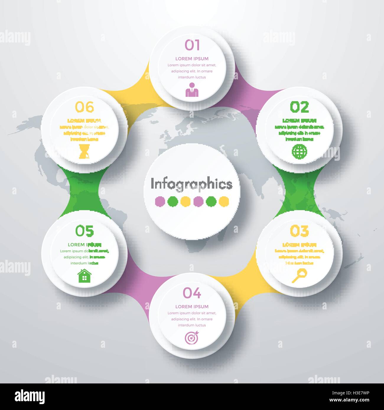 Infographic design with colored Stock Vector Image & Art - Alamy